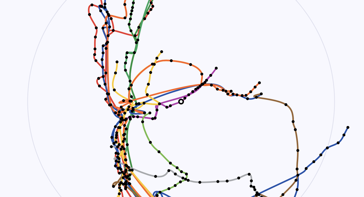 Busan Subway Travel Time Map